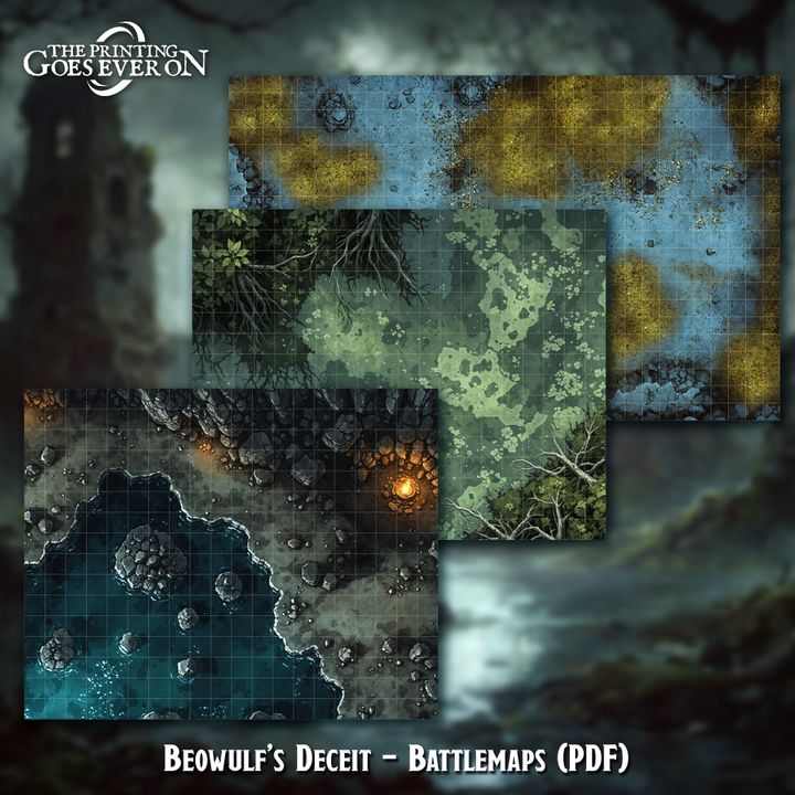 3D Printable Beowulf's Deceit - Adventure Kit PDF Resources by The Printing Goes Ever On